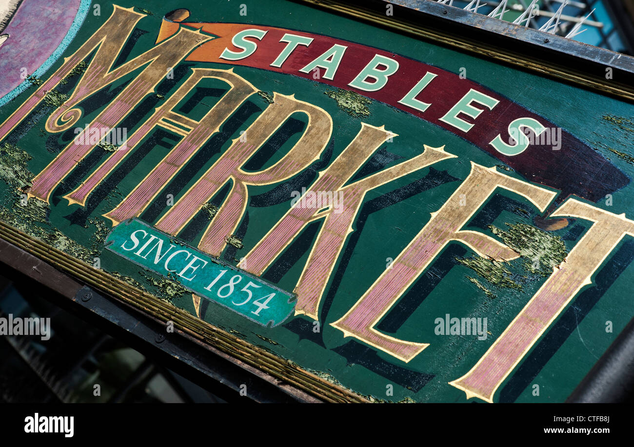 Stables Market sign. Camden Town. London Stock Photo - Alamy