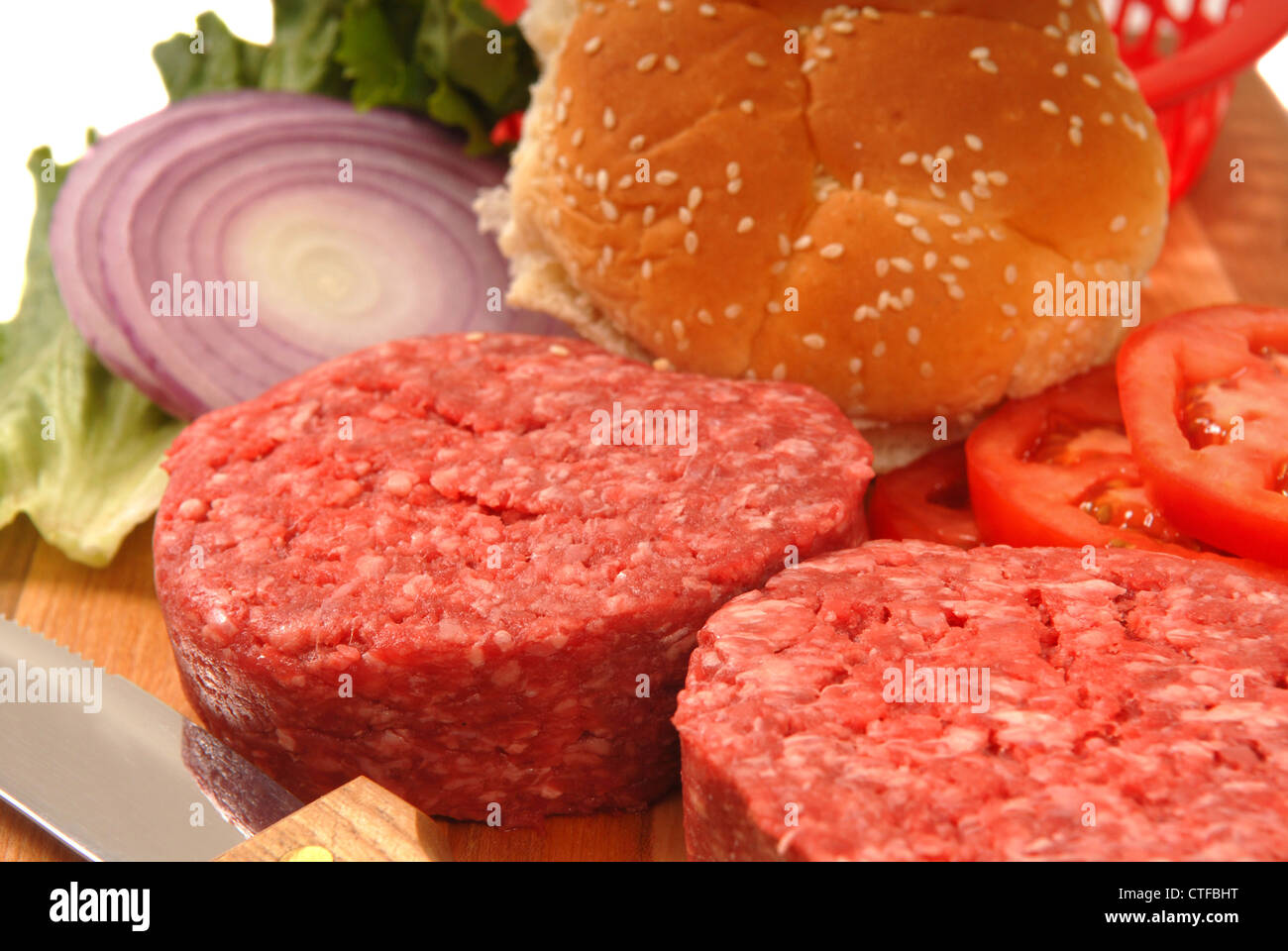 Bbq hamburger patties hi-res stock photography and images - Alamy