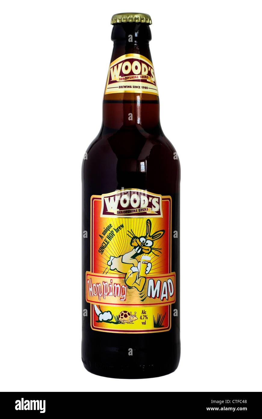 Wood's Hopping Mad bottled beer - current @ 2012 Stock Photo - Alamy
