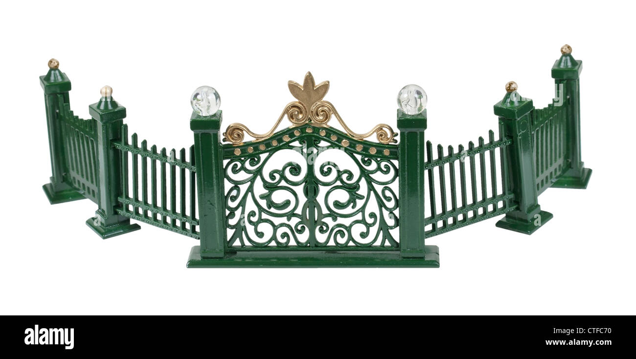Curved metal fence Cut Out Stock Images & Pictures - Alamy