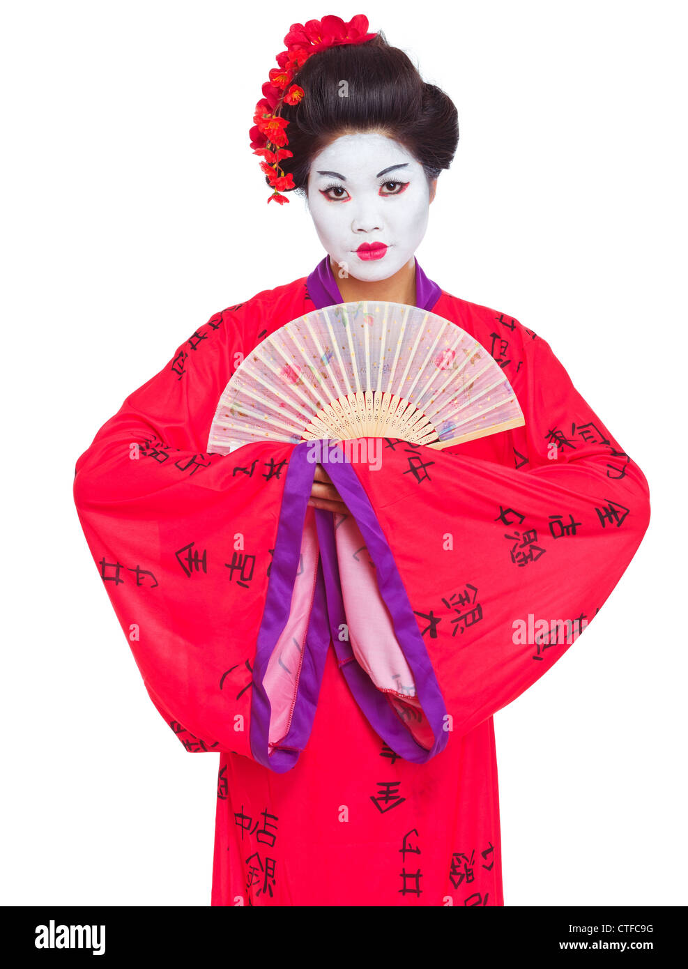 Geisha kyoto fan hi-res stock photography and images - Alamy