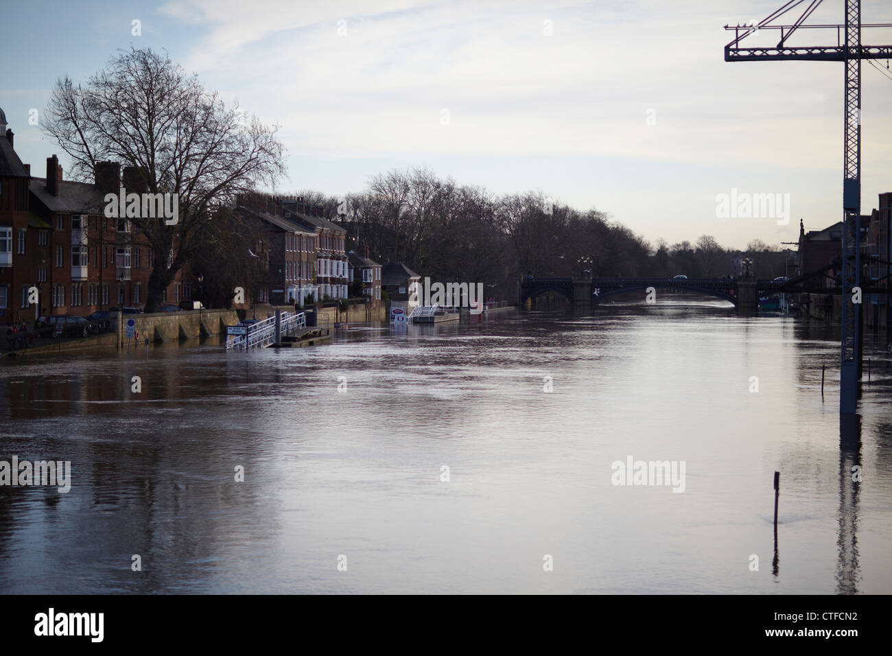 Flooding from the River Ouse in York North Yorkshire Stock Photo - Alamy