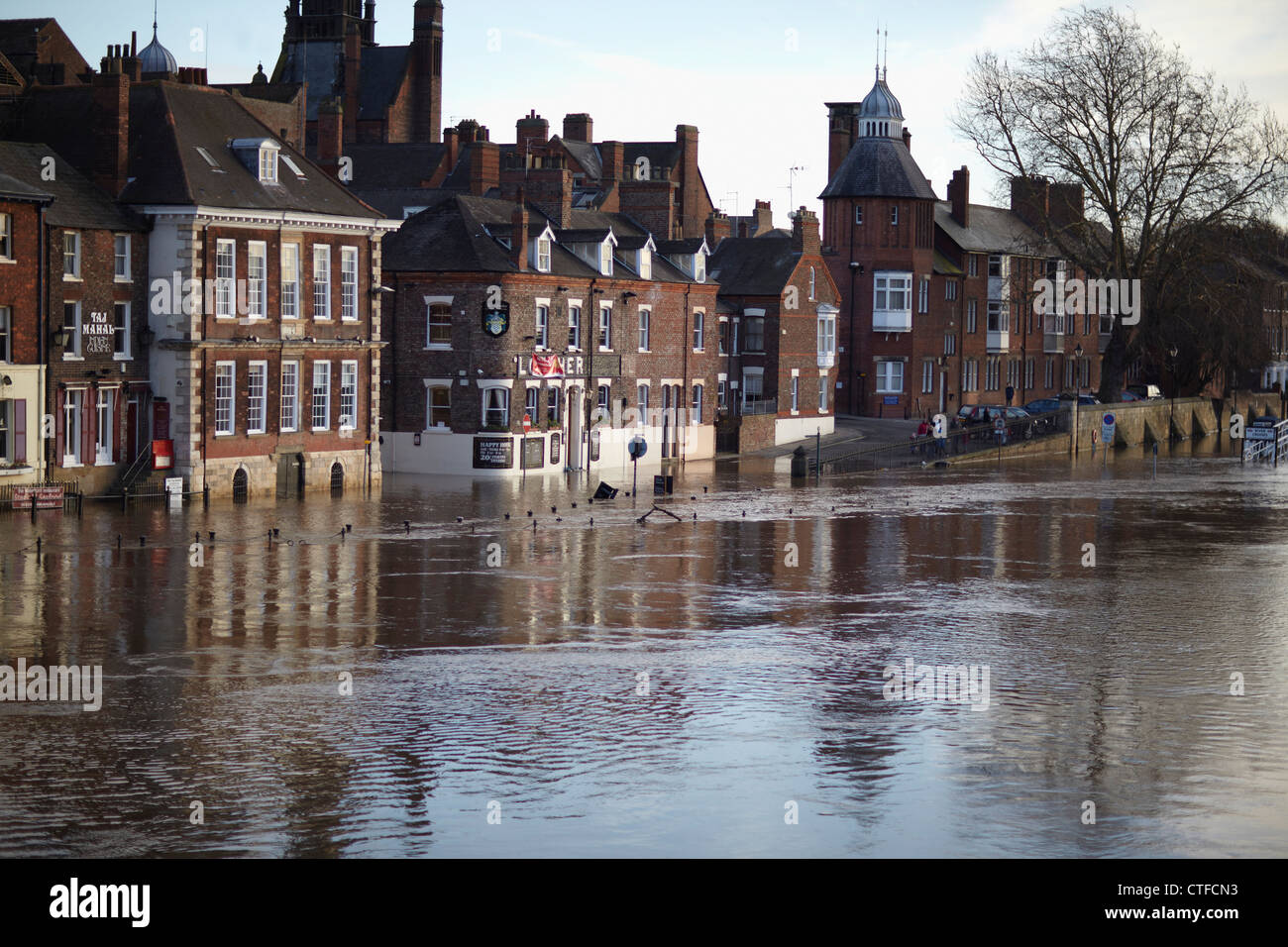 Flooding from the River Ouse in York North Yorkshire Stock Photo - Alamy