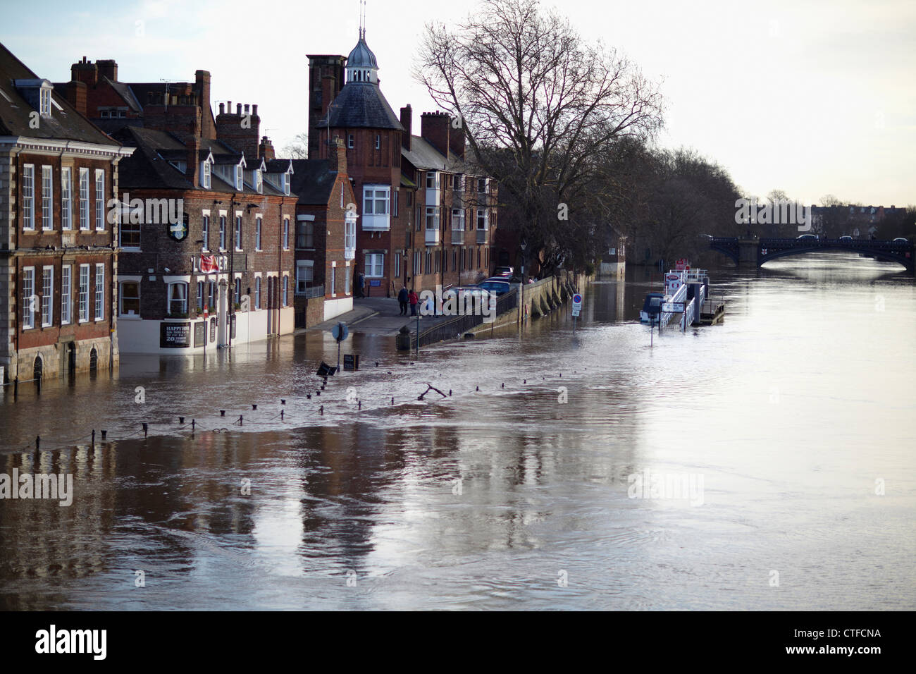 Flooding from the River Ouse in York North Yorkshire Stock Photo - Alamy
