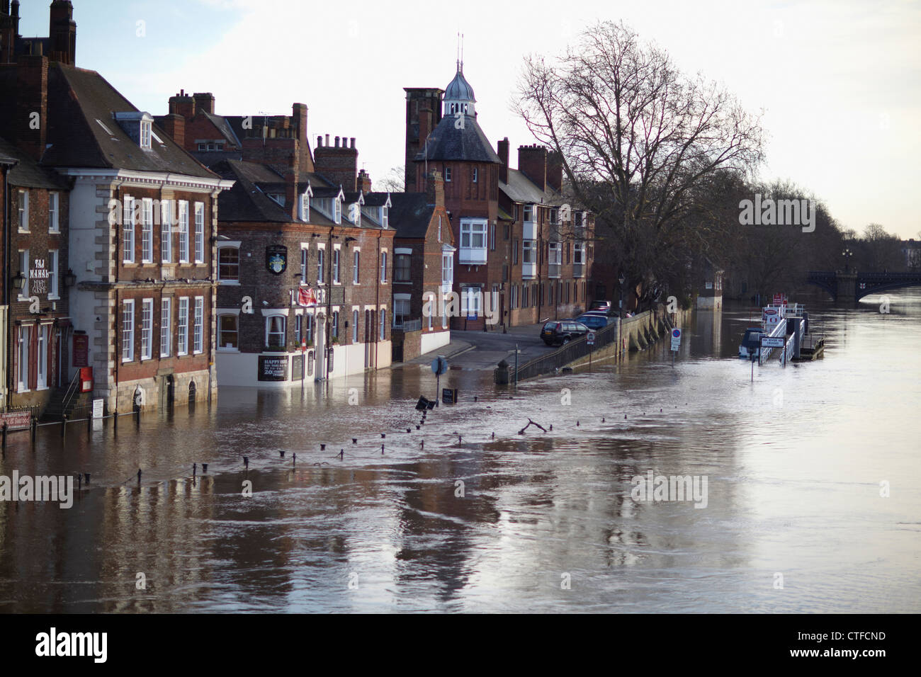 Flooding from the River Ouse in York North Yorkshire Stock Photo - Alamy