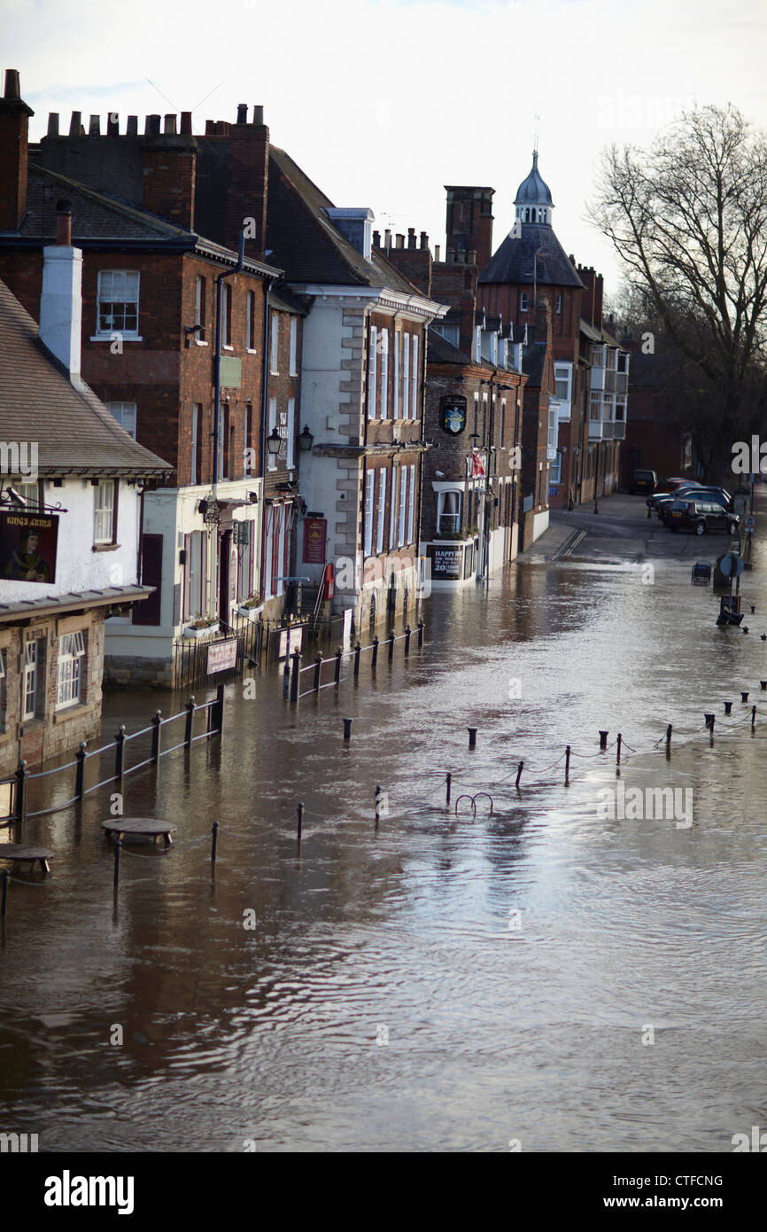Flooding from the River Ouse in York North Yorkshire Stock Photo - Alamy