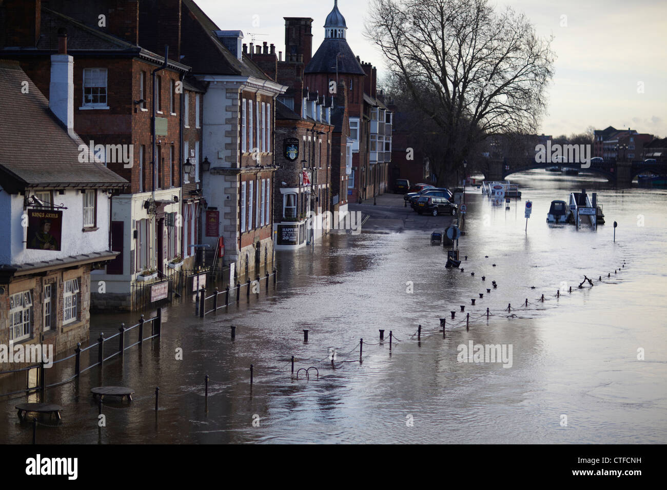 Flooding from the River Ouse in York North Yorkshire Stock Photo - Alamy