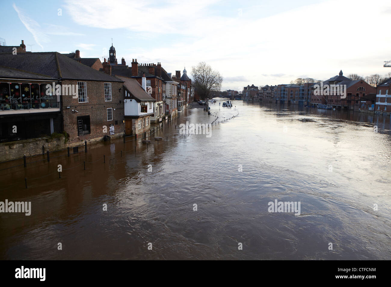 Flooding from the River Ouse in York North Yorkshire Stock Photo - Alamy