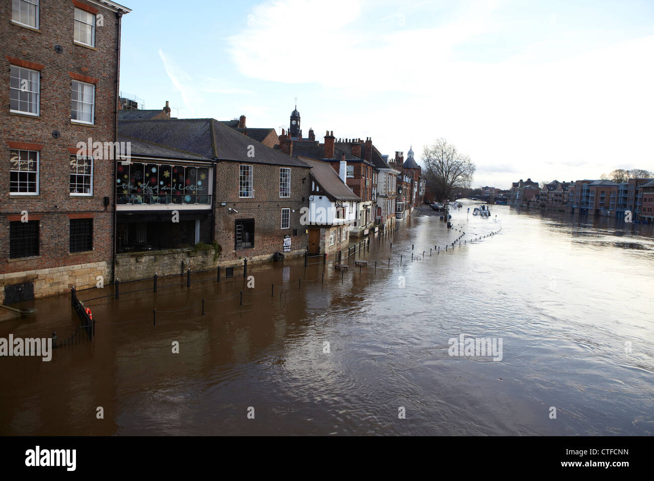 Flooding from the River Ouse in York North Yorkshire Stock Photo - Alamy