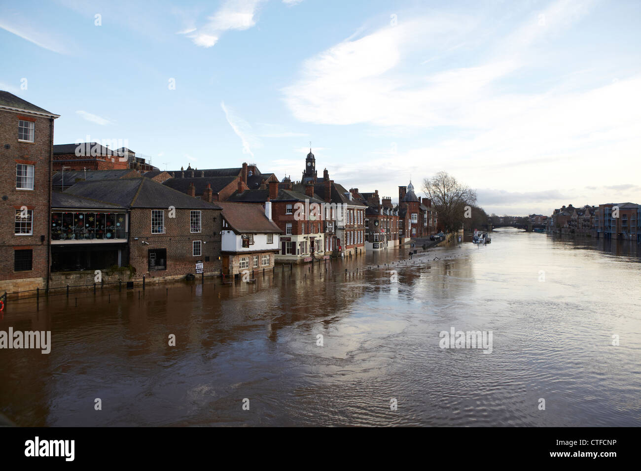 Flooding from the River Ouse in York North Yorkshire Stock Photo - Alamy