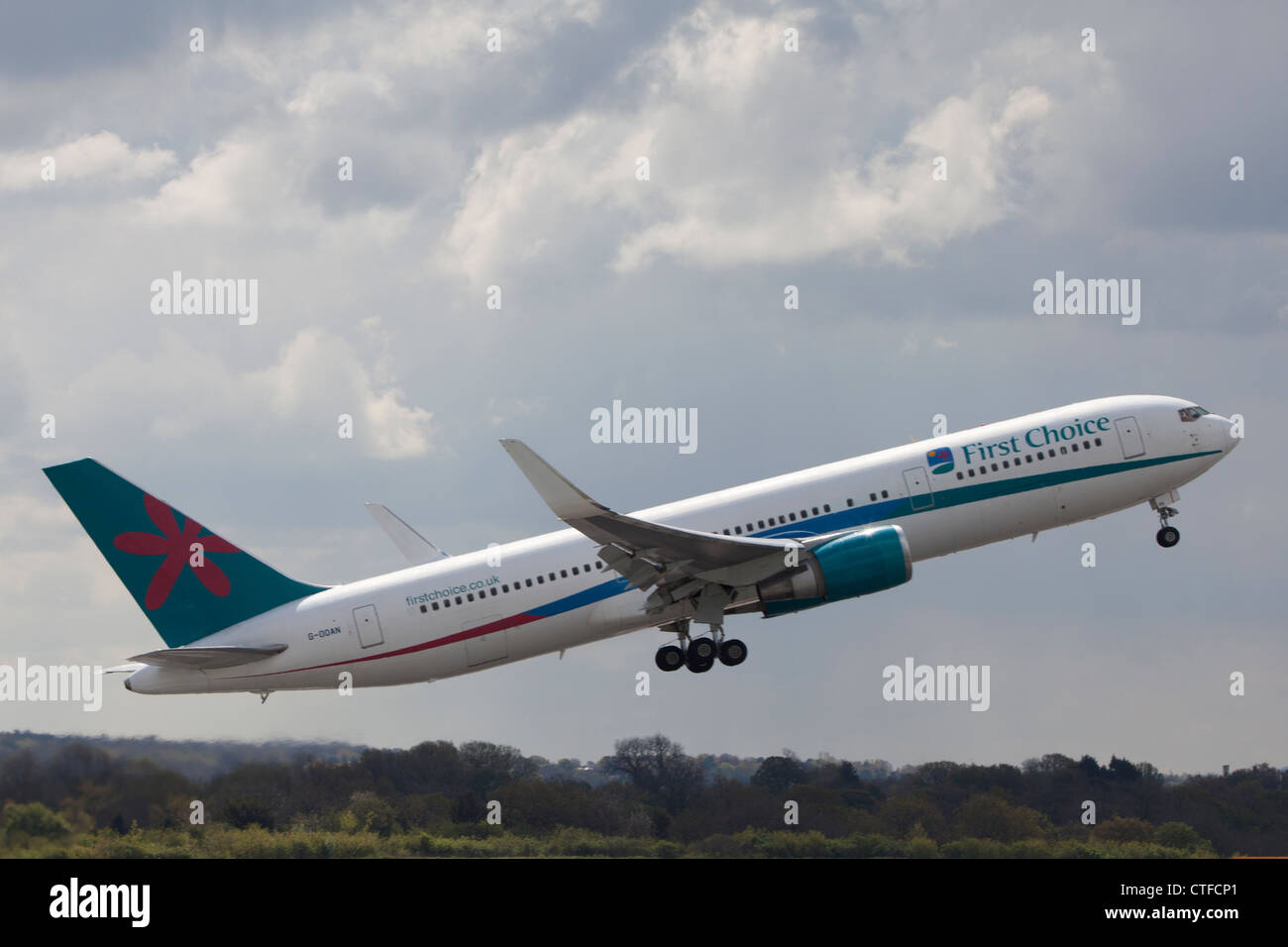 First choice Airplane at manchester airport england Stock Photo - Alamy