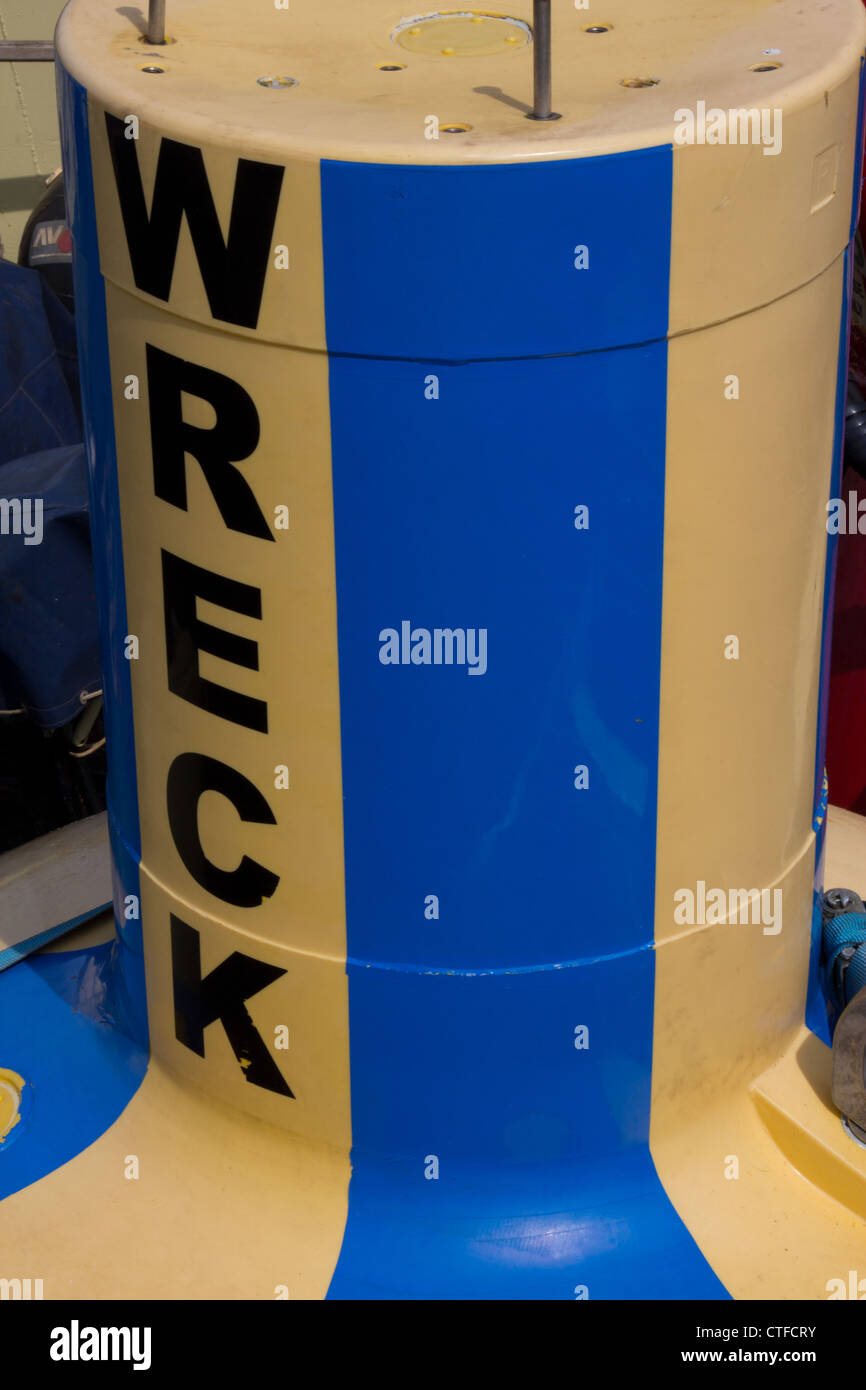 Wreck marker buoy Stock Photo - Alamy