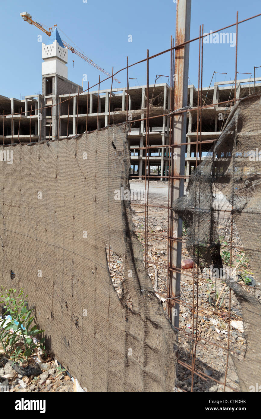 Abandoned and derelict construction sites in Tenerife. Unfinished due ...