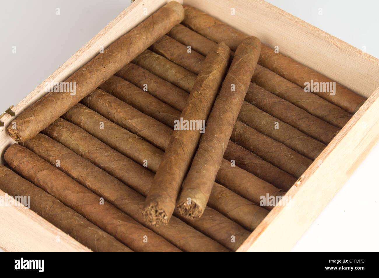 Box of Cuban Cigars Stock Photo - Alamy