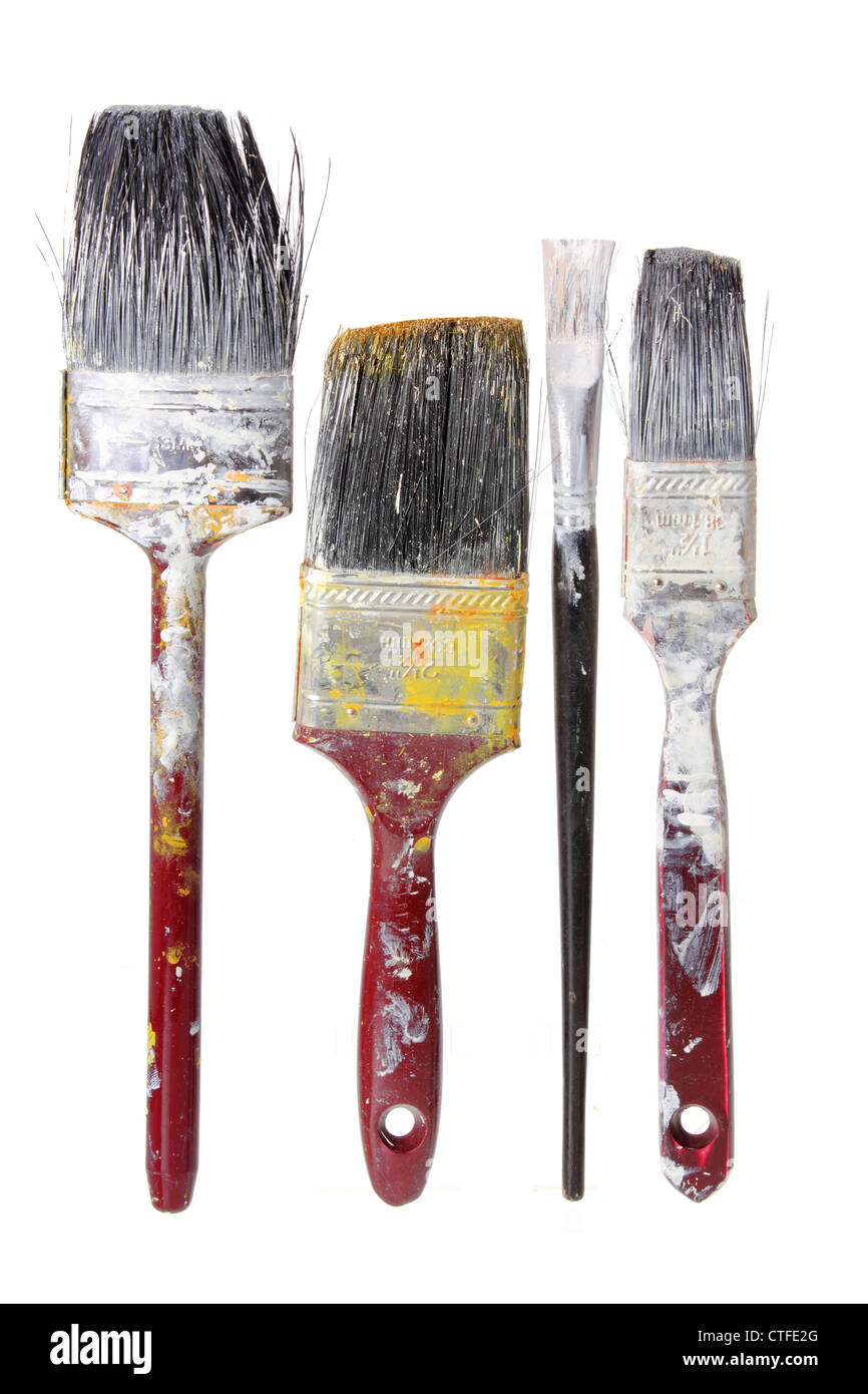 Used Paint Brushes Stock Photo - Alamy