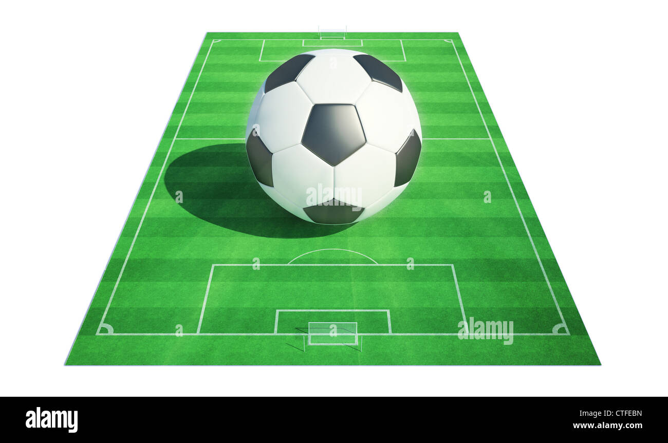 Football (soccer) field isolated on white background Stock Photo - Alamy