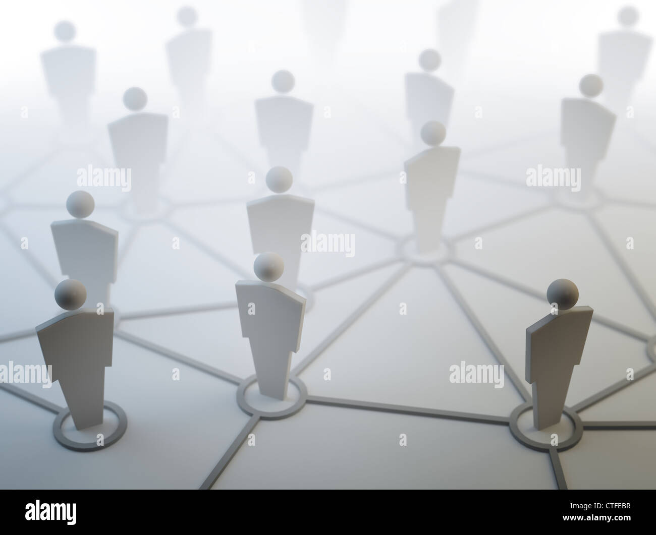 3D people network connections concept illustration Stock Photo - Alamy