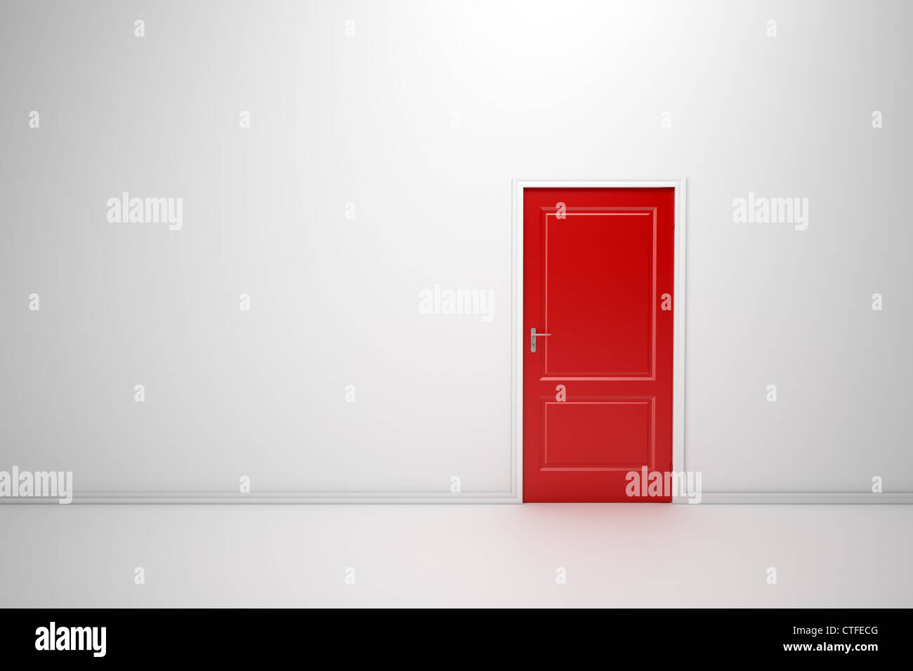 Colorful doors - interior view render Stock Photo - Alamy