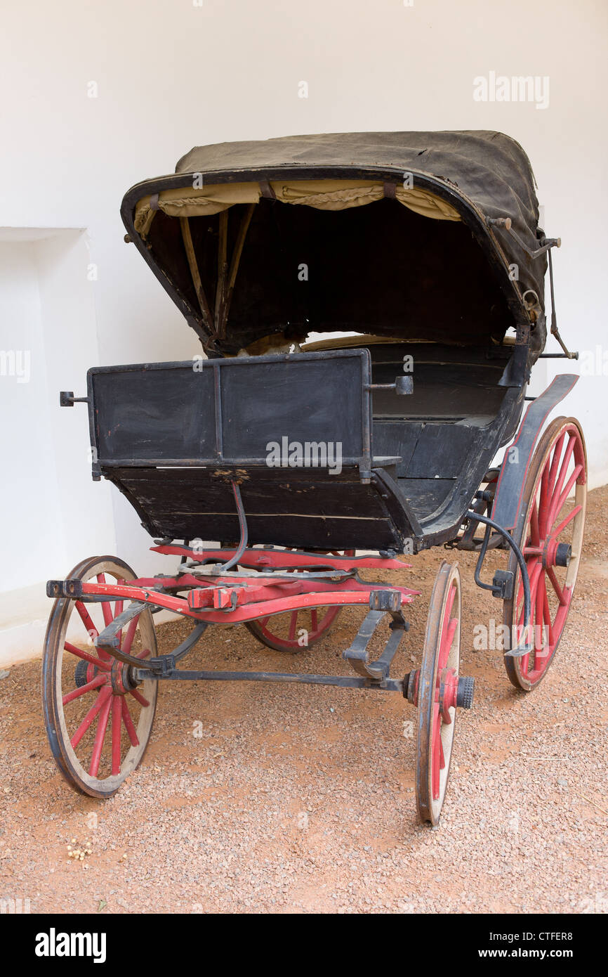 An old, historic horse carriage, Spanish Andalusian style Stock Photo ...