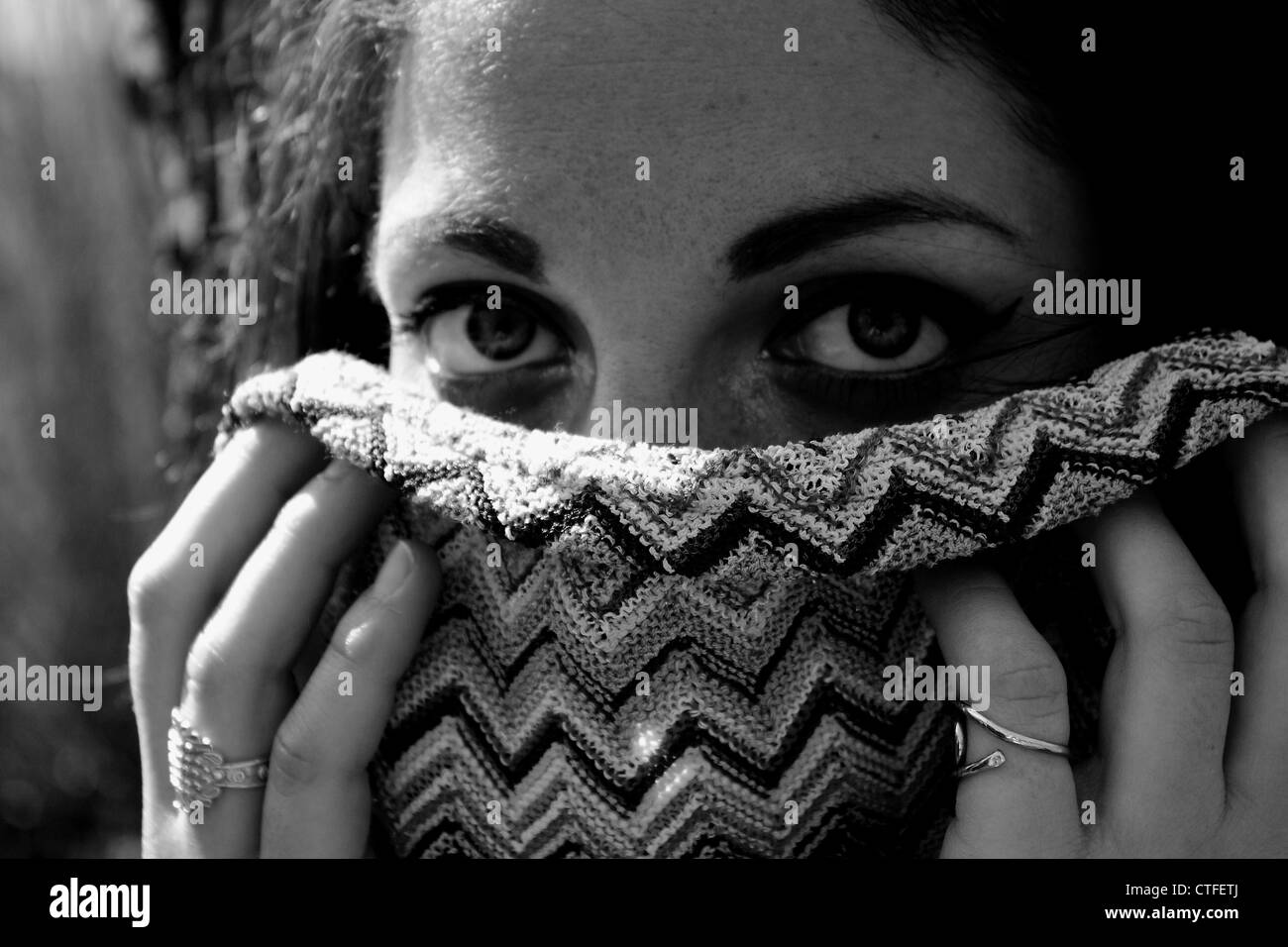 Shy girl Black and White Stock Photos & Images - Alamy
