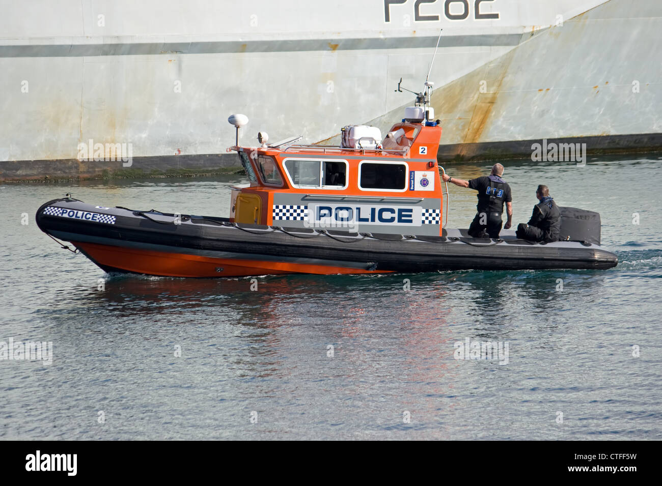 Police boat in Weymouth harbor,Dorset,UK Stock Photo - Alamy