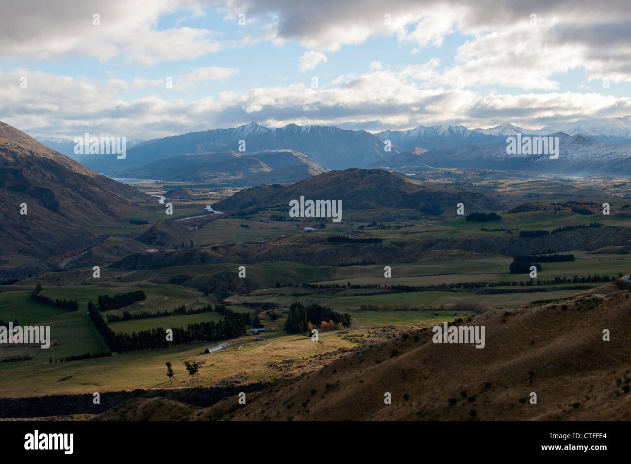 Mountainous view in New Zealand Stock Photo - Alamy