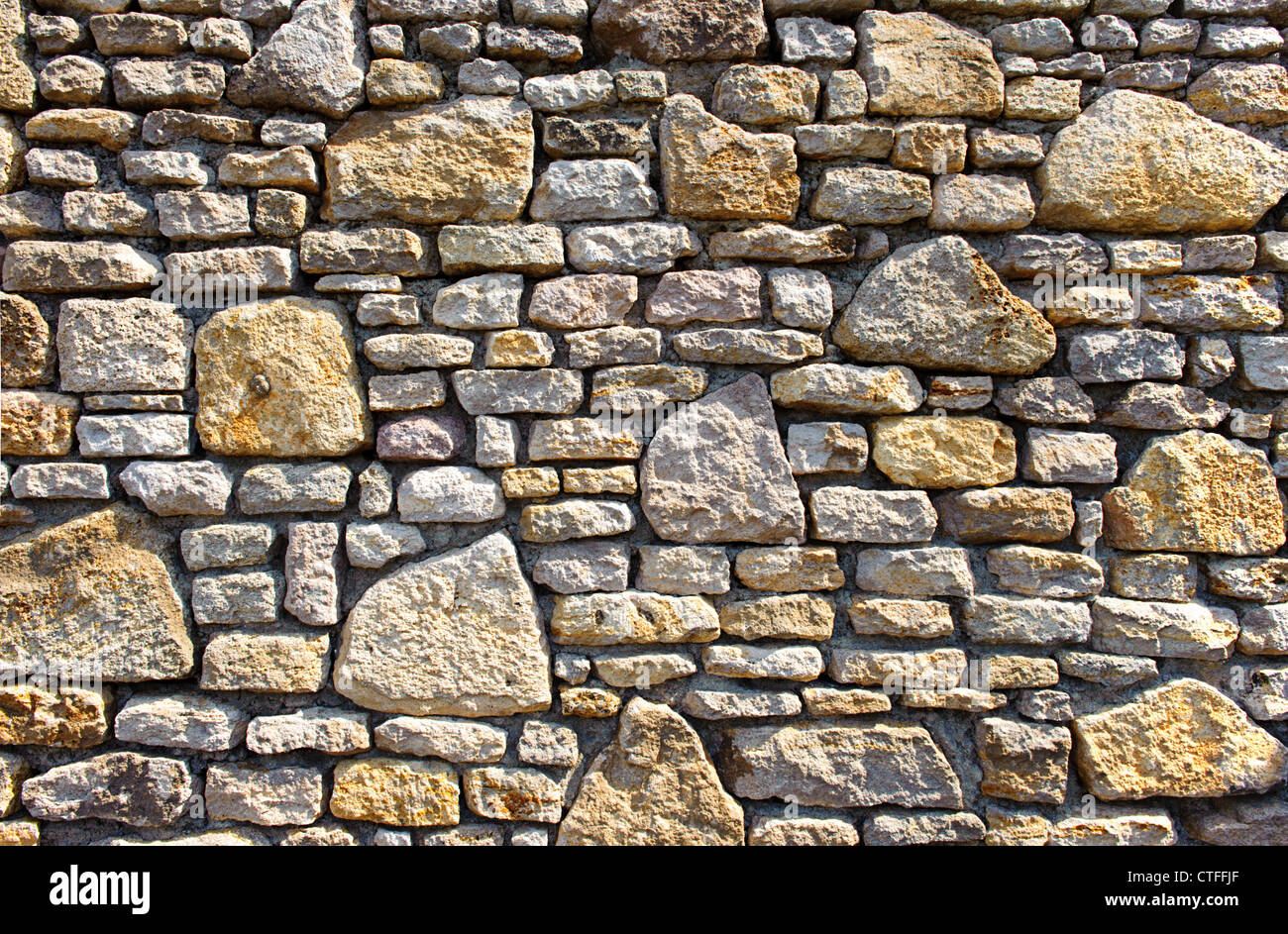 Aged stone wall background. Stones of different sizes Stock Photo - Alamy