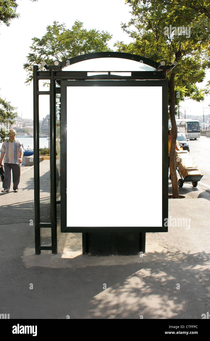 Bus stop billboard blank hi-res stock photography and images - Alamy