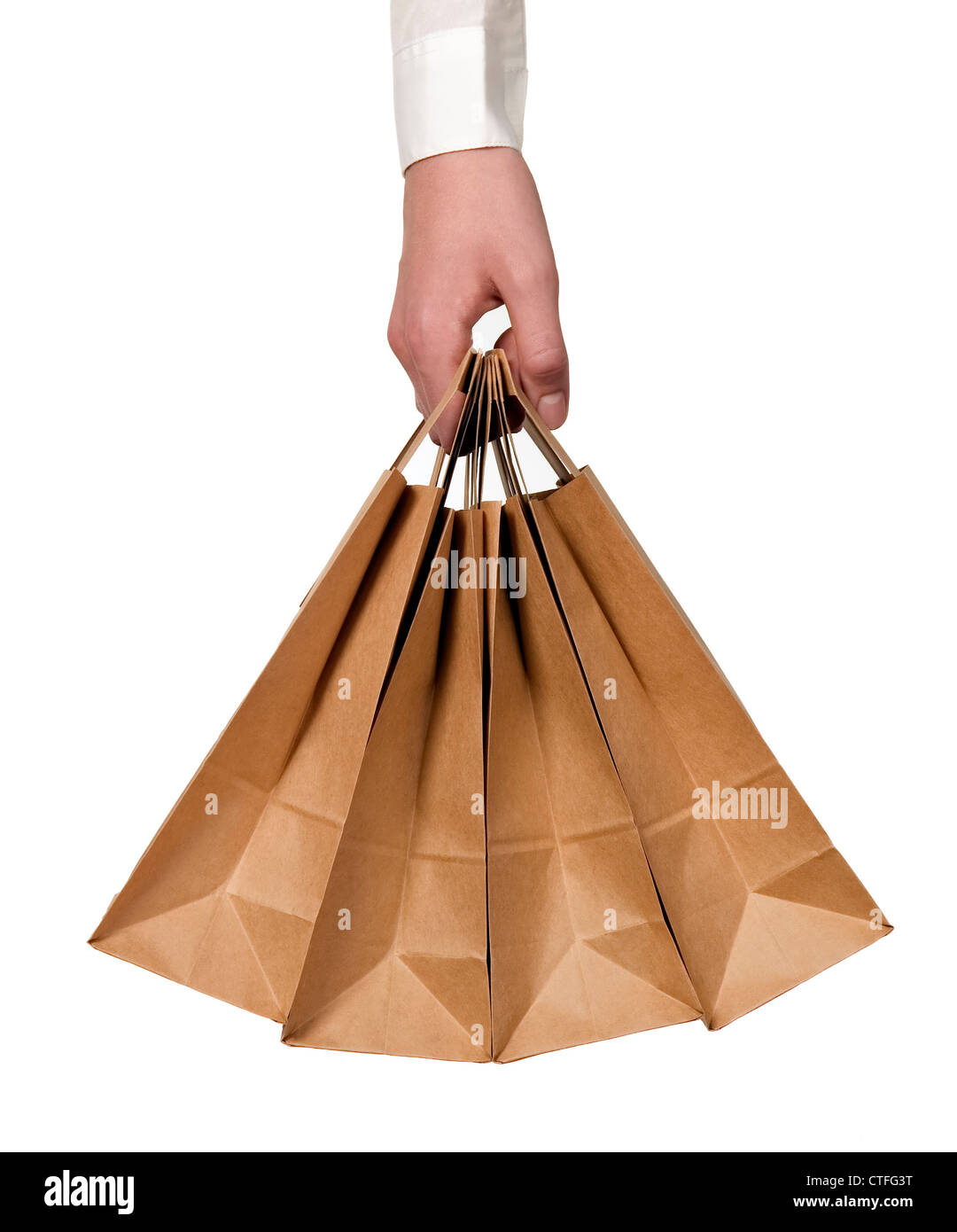 There are many organic green paper bags Stock Photo - Alamy