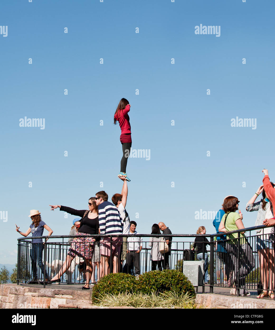 Girl being lifted hi-res stock photography and images - Alamy