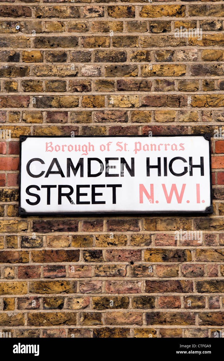 Camden High Street sign. London Stock Photo - Alamy