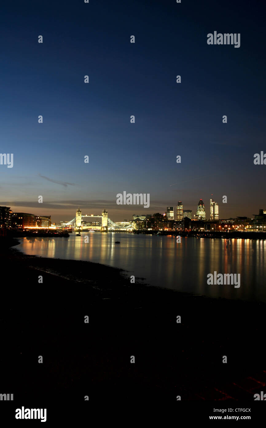 Tower Bridge at Night, London Night View Stock Photo - Alamy
