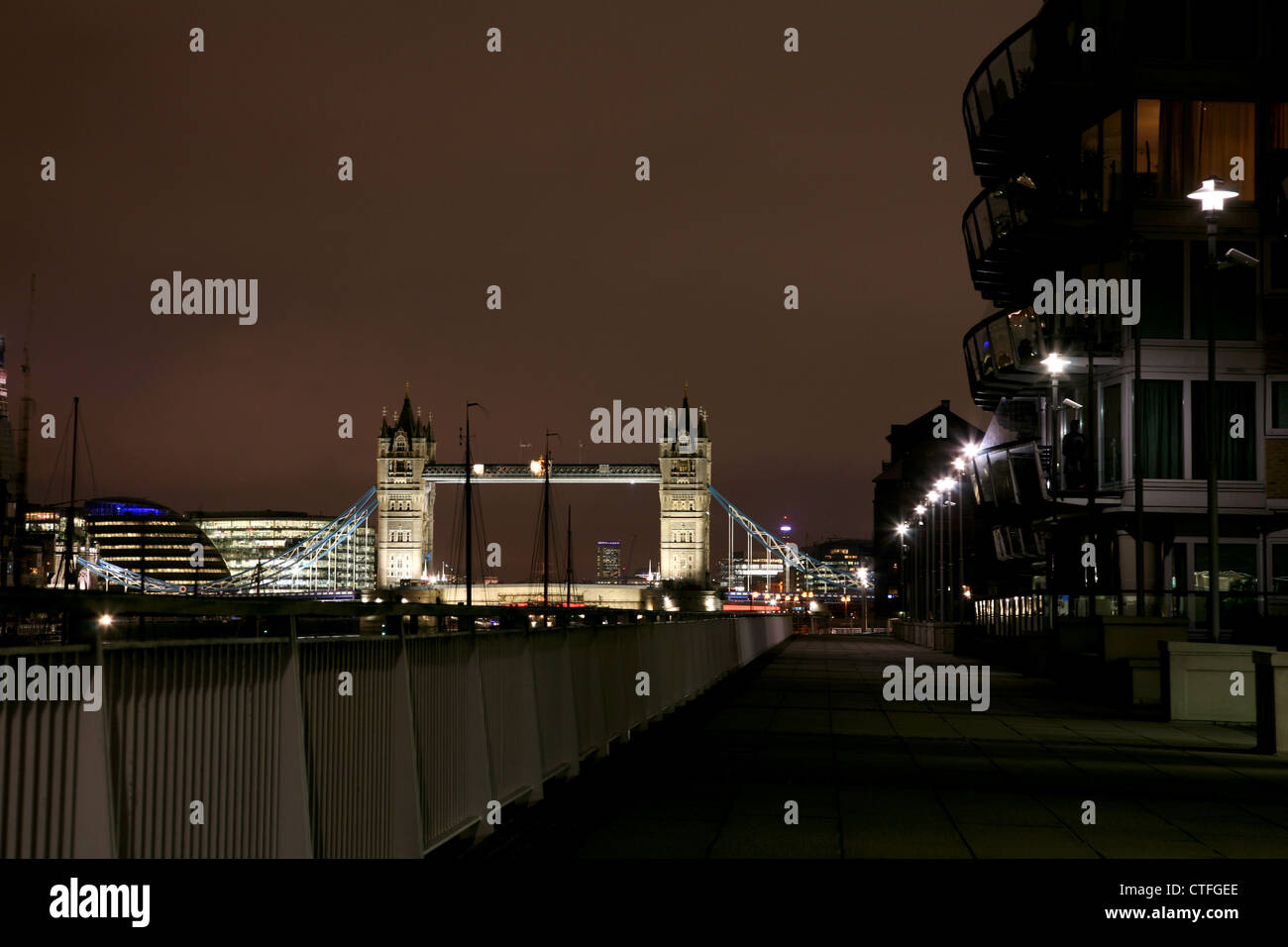 Tower Bridge at Night, London Night View Stock Photo - Alamy