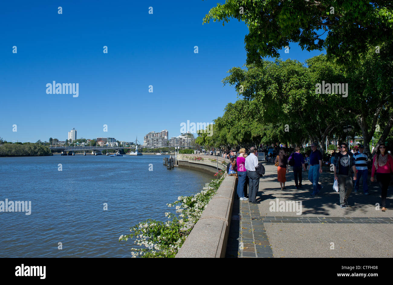 South Bank Boardwalk in Brisbane in Australia Stock Photo - Alamy