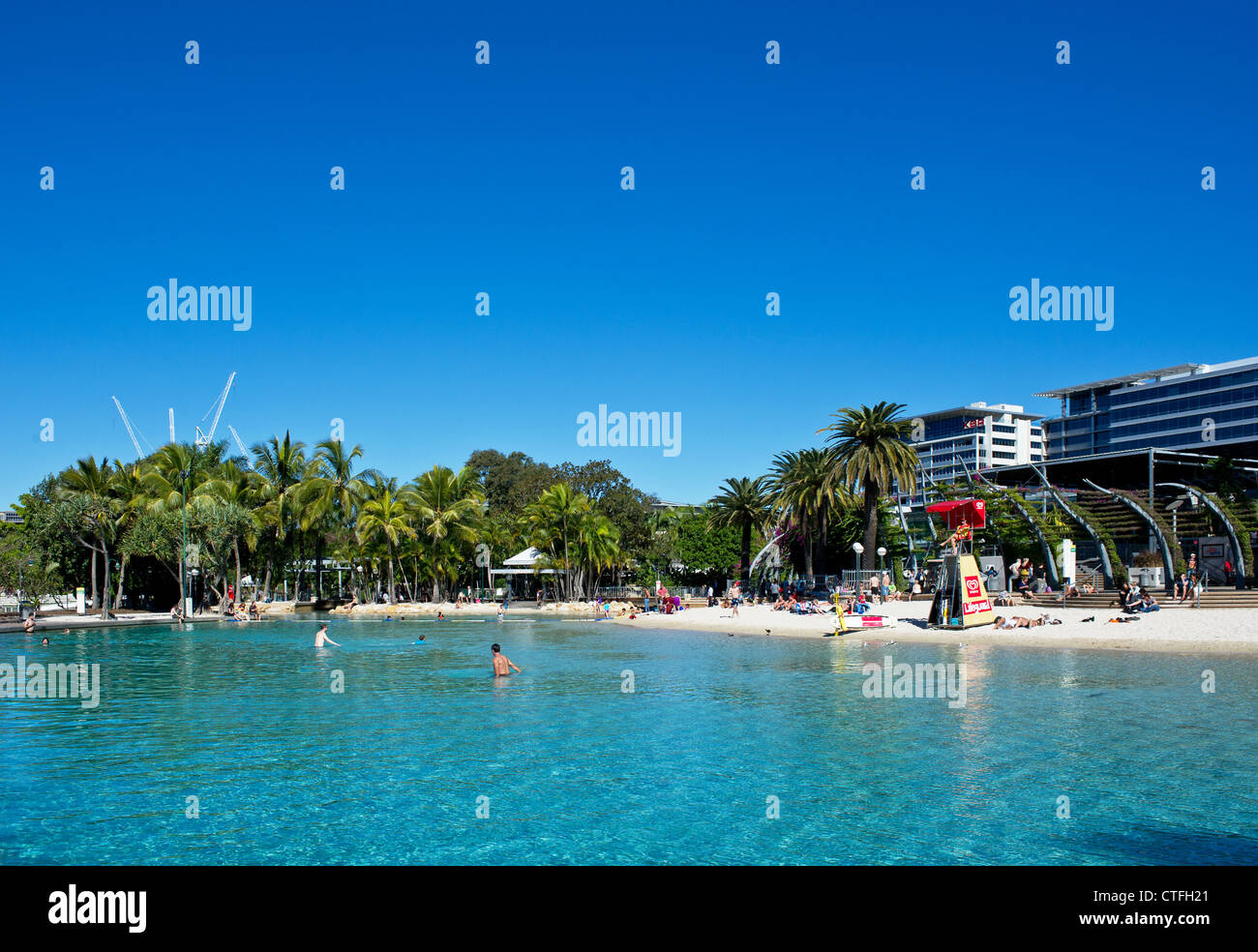 Artificial beach south bank brisbane hi-res stock photography and ...