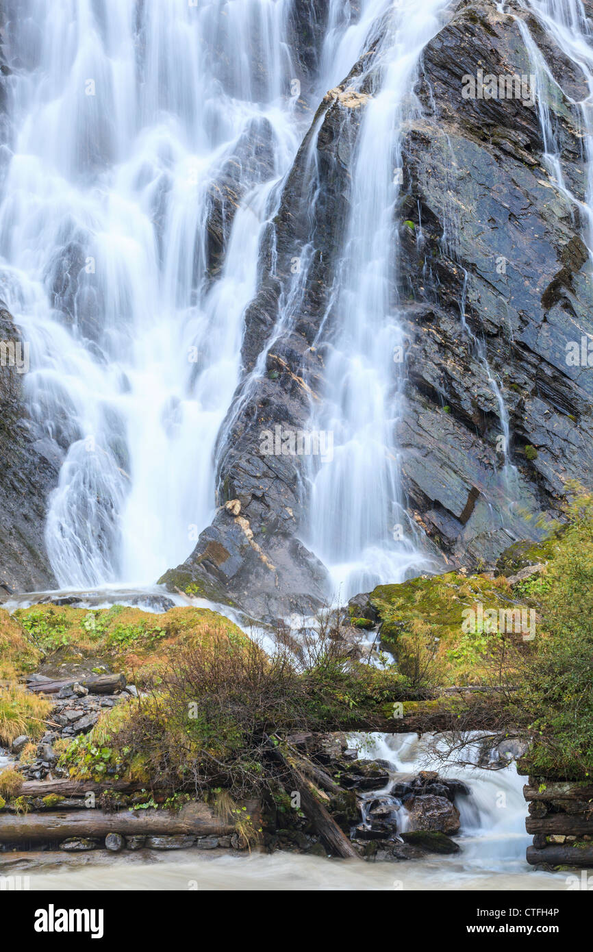 High waterfall at the river Stock Photo - Alamy