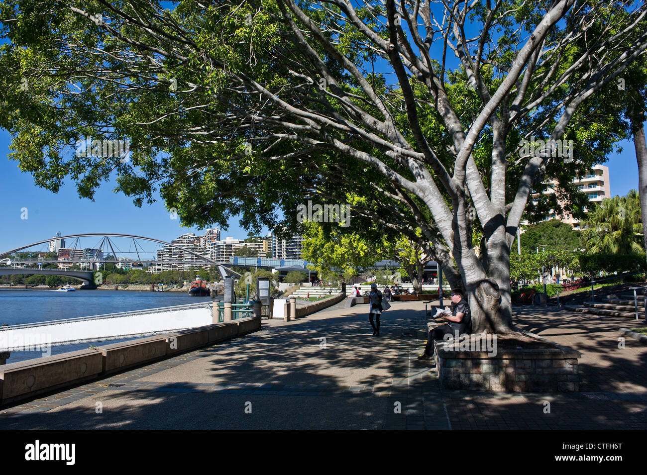 South Bank Boardwalk in Brisbane in Australia Stock Photo - Alamy