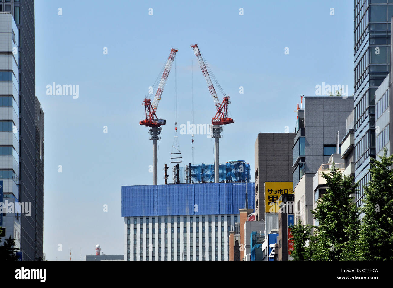 building in construction Tokyo Japan Asia Stock Photo - Alamy