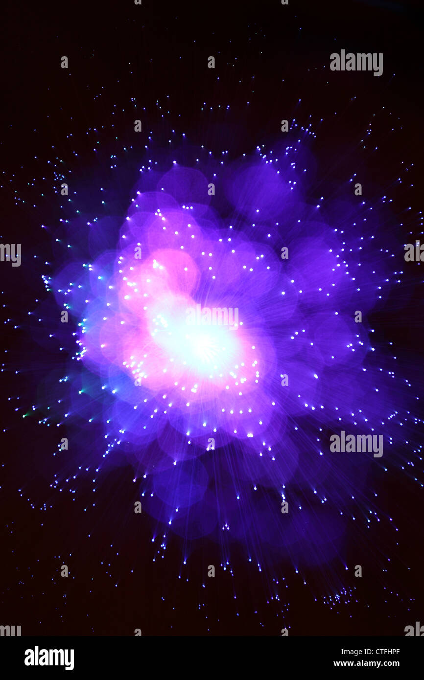 Fibre Optic Light Zoom Burst Stock Photo - Alamy