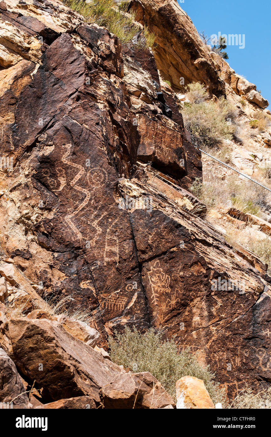 Petroglyphs, Parowan Gap near Cedar City, Utah Stock Photo - Alamy