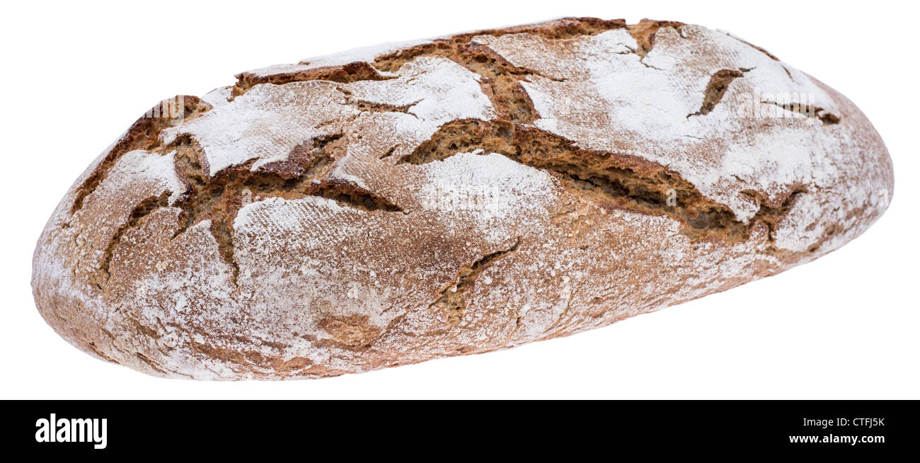 Loaf of bread isolated on white background Stock Photo - Alamy