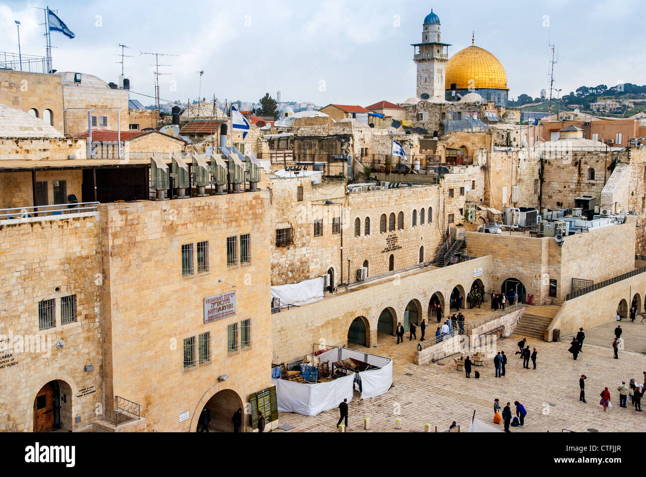 West wall of the temple mount also the western wall hi-res stock ...