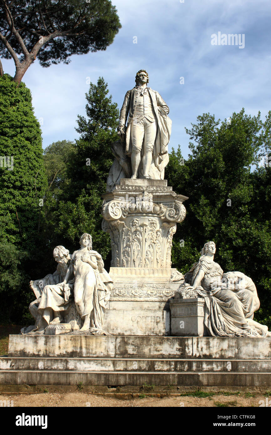 Goethe statue at Villa Borghese in Rome Stock Photo - Alamy