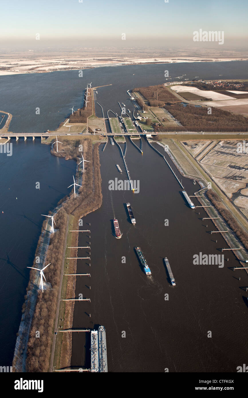 The Netherlands, Willemstad, Volkeraksluizen, Locks of Volkerak. Part ...