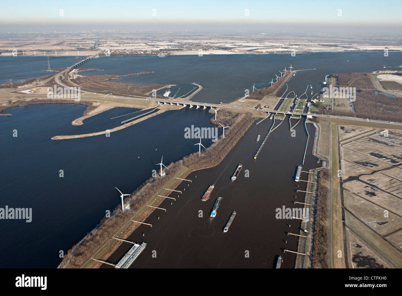 The Netherlands, Willemstad, Volkeraksluizen, Locks of Volkerak. Part ...