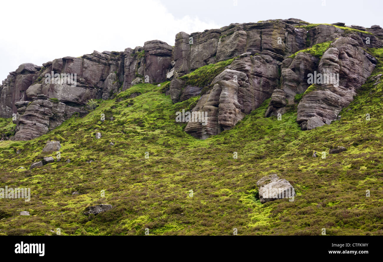 Simonside crags near Rothbury, Northumberland, England, UK Stock Photo ...