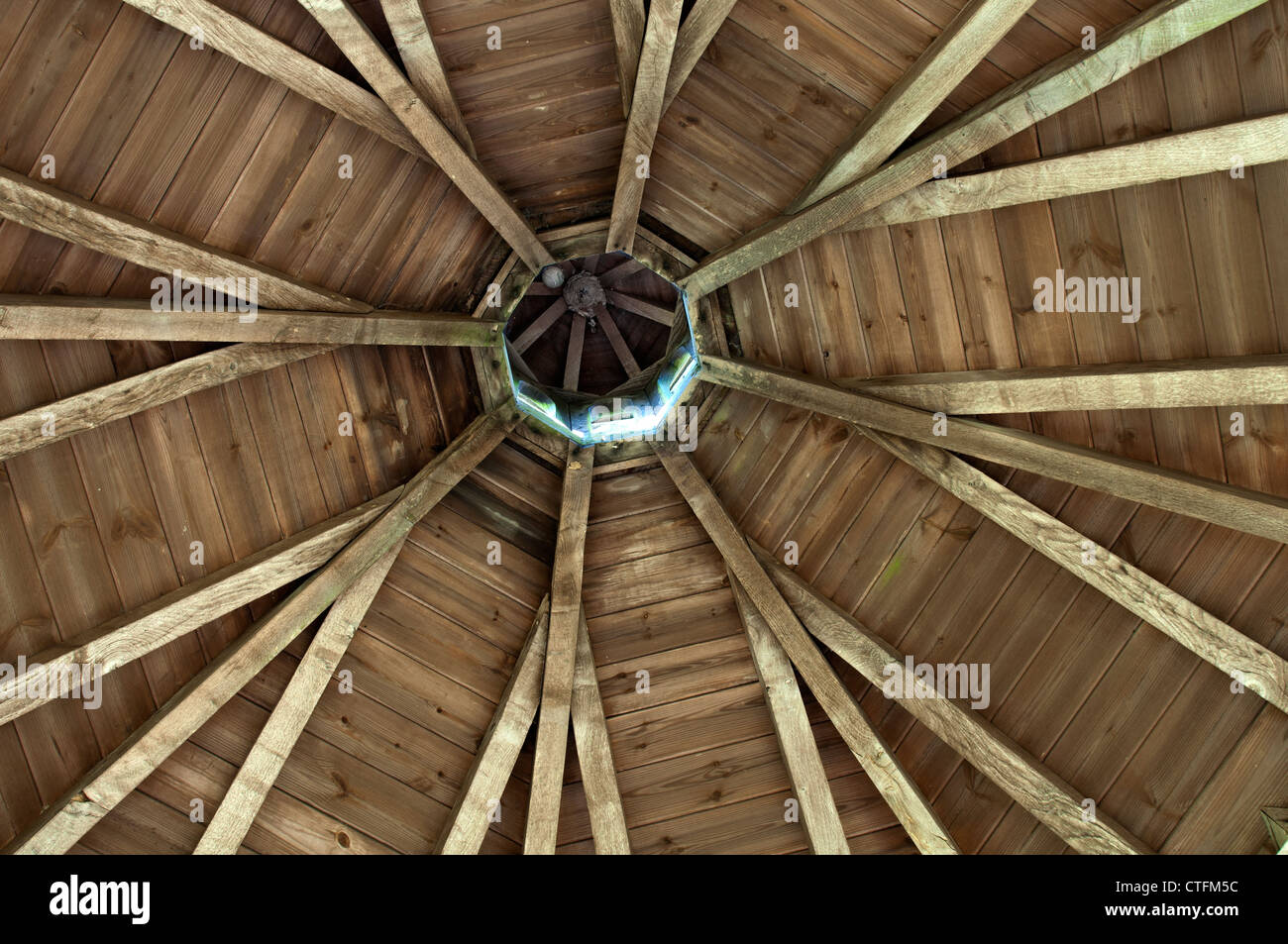 The Pump House, interior view of roof, Farmington, Gloucestershire, UK ...