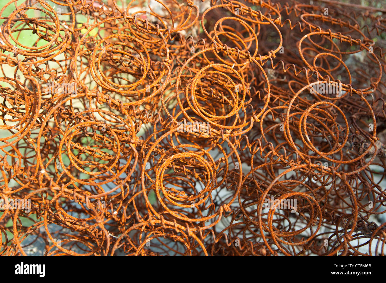 old springs on pattern background Stock Photo - Alamy
