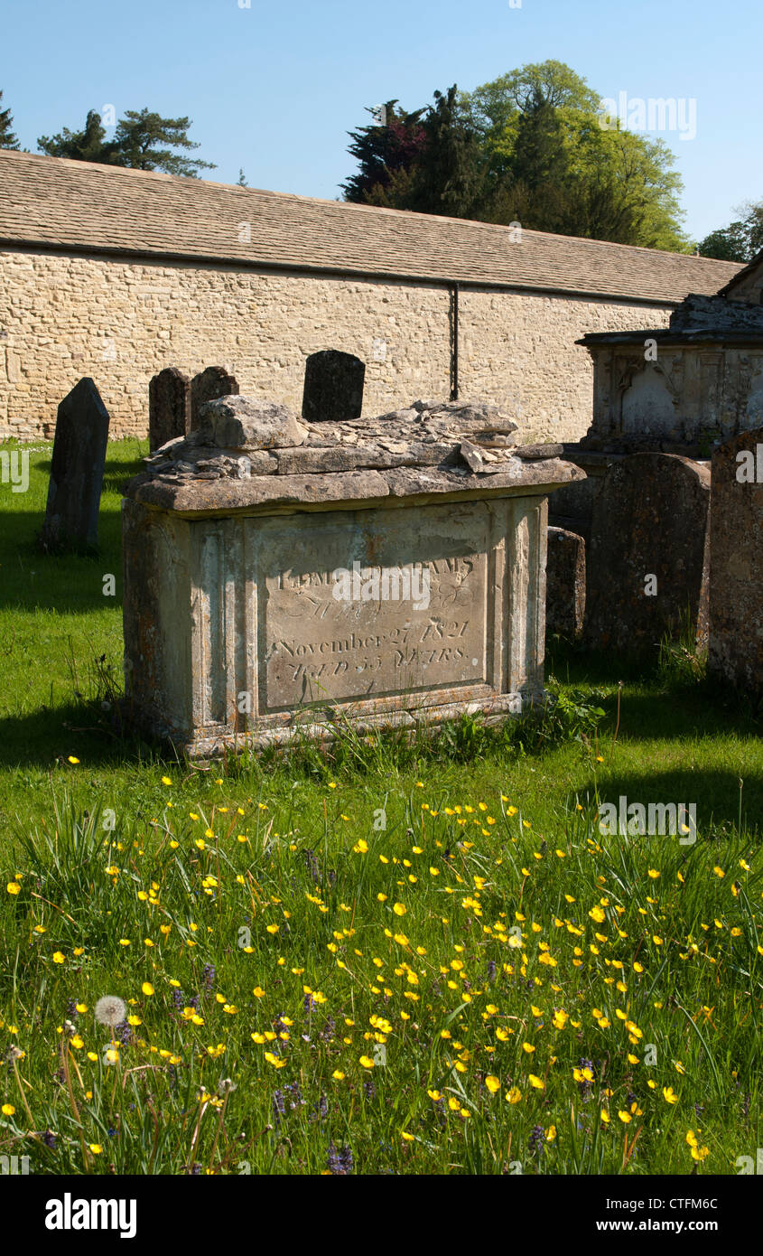 St. Peter`s churchyard, Farmington, Gloucestershire, England, UK Stock ...