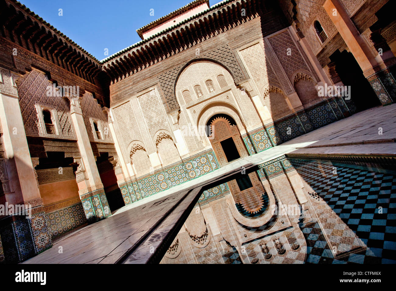 Morocco, Marrakech Medina, Ali ben Youssef Medersa Stock Photo - Alamy